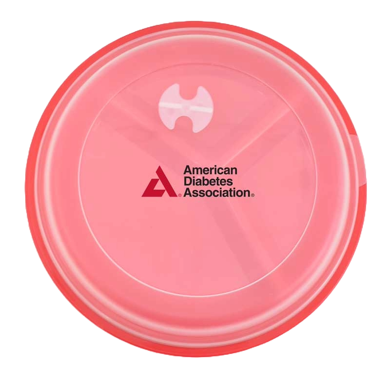American Diabetes Association Red Portion Control Plate with Lid ...